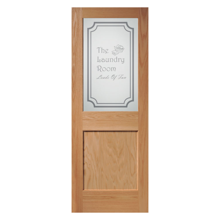 Designer Series Glass Top of a Red Oak 2 Panel – Heritage Millwork