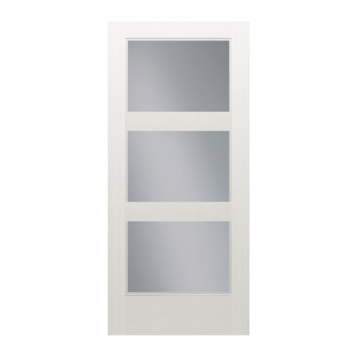 Flush Glazed Brushed Smooth 3 Lite Horizontal SDL Clear Low-E ...